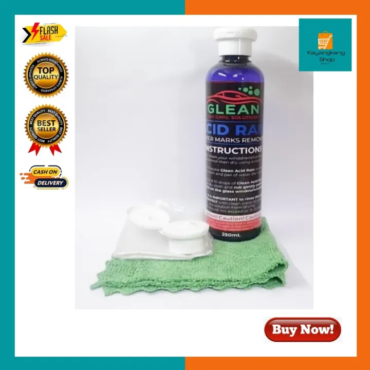 ☋۞ AUTHENTIC Glean Acid Rain Remover Glass Watermark Protection w/ Free ...