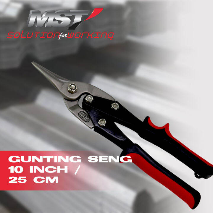 MST Gunting Seng 25cm Plat Atap Baja Ringan Heavy Duty Aviation Snip Cr ...