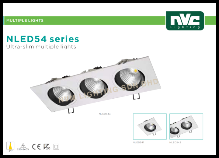 NVC NLED54* COB LED Multiple Light 2*12w Two-head/3*12w Three-head Warm White/Natural White ...