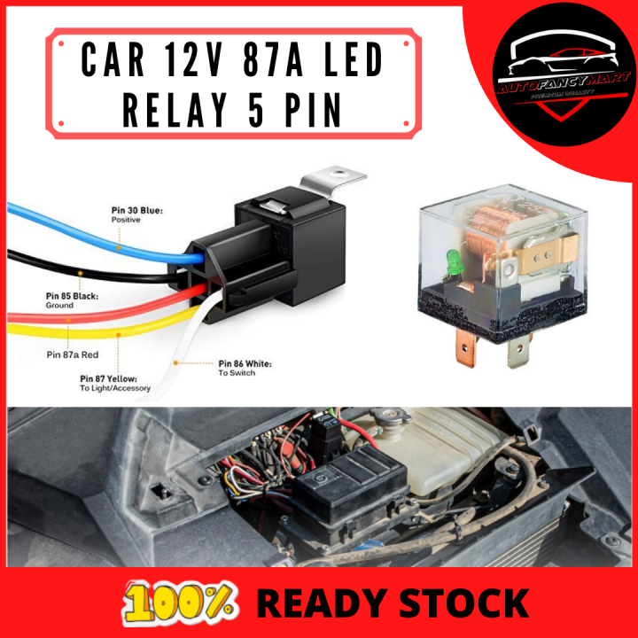 12V Waterproof Car Truck Auto Automotive 87A LED Relay 5 Pin | Lazada