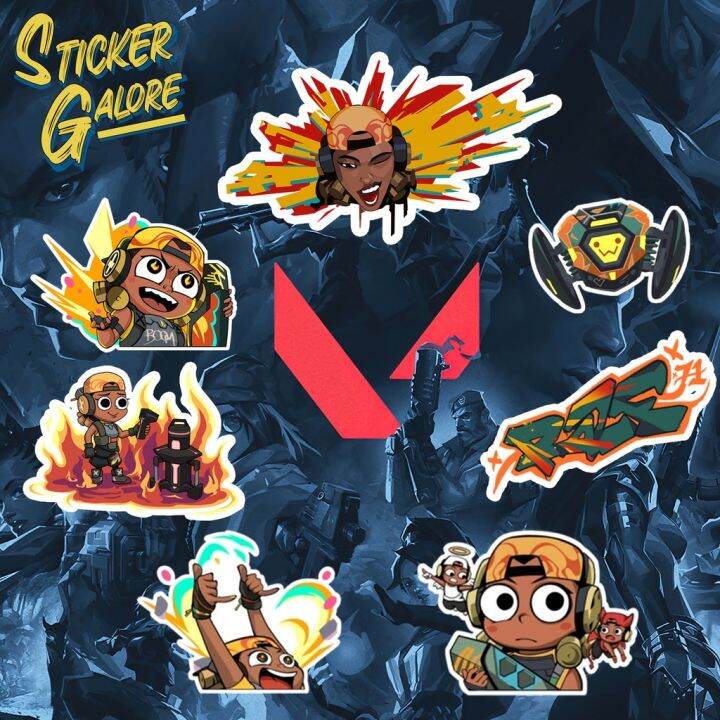 RAZE VALORANT SPRAY STICKERS (WATERPROOF AND SCRATCH PROOF, VINYL ...