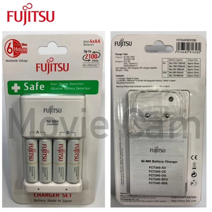 Fujitsu Battery & Quick Charger 1900mAh 6 Hours Charge Time FCT345FXEST ...