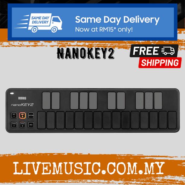 Korg nanoKEY2 - Midi Controller Slim Line USB Keyboard, Black (nano ...