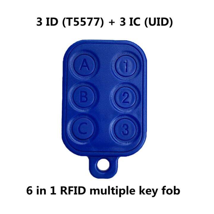 RFID Multiple T5577 EM 125khz Writable IC 13.56Mhz 1k S50 CUID UID changeable Key Fob Tag Token ...