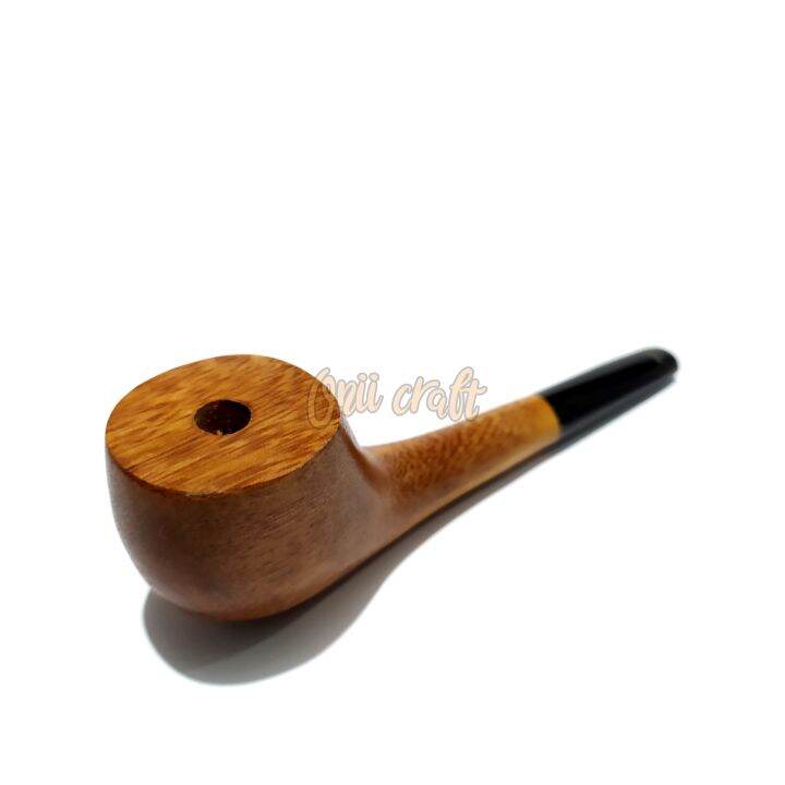 Pipa Rokok Kayu sawo dan Tanduk asli/Pipa Rokok kayu model cangklong ...