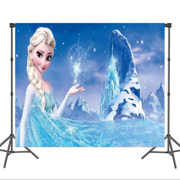 Frozen Backdrop Children's Birthday Party Banner Baby Hundred Days ...
