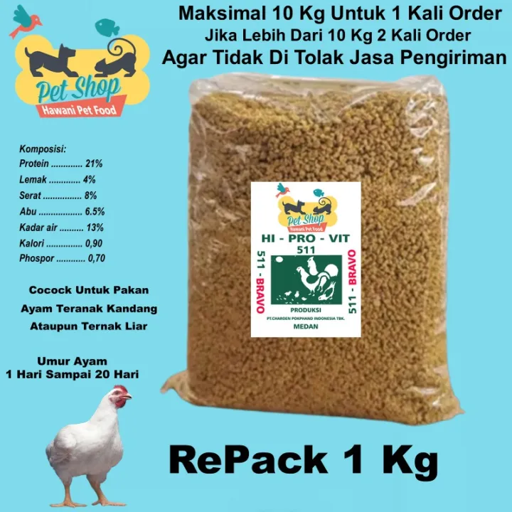 HawaniPs Pur Ayam 511 Voer Pakan Ayam Hi Pro Vite 511 Charoen Pokphand ...