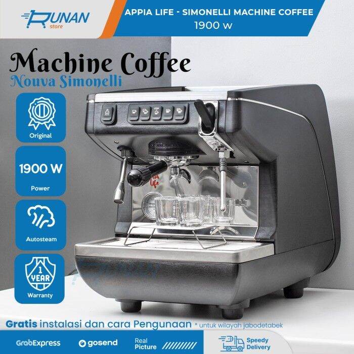 Mesin Kopi Nuova Simonelli Appia Life 1 Group Volumetric Semi Auto | Lazada Indonesia