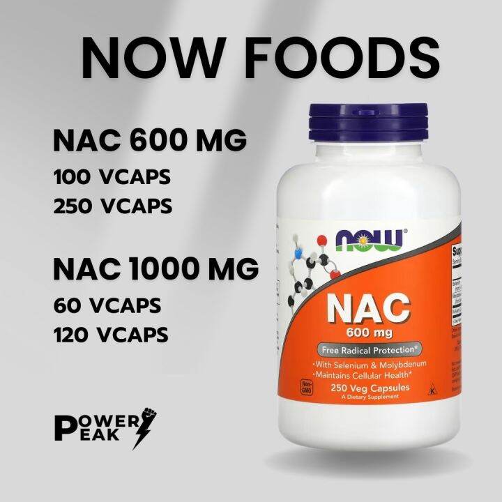 Now Foods, NAC 600 mg 100 Caps, 600 mg 250 Caps 1000 mg 120 Tablets ...