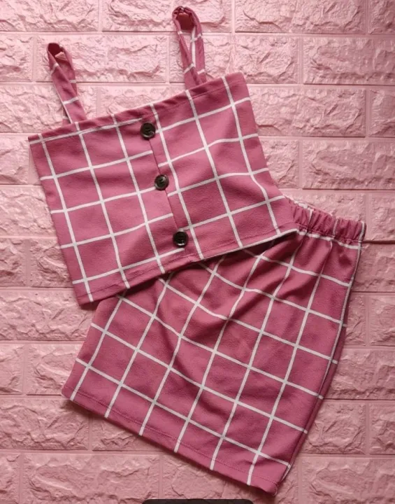 Checkered Terno Old Rose Free Size | Lazada PH