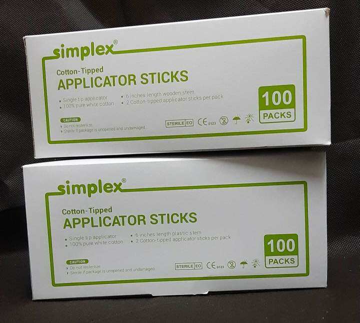 SIMPLEX COTTON-TIPPED APPLICATOR STICKS (100 packs) | Lazada PH