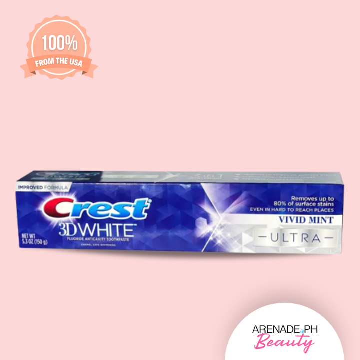 Crest 3D White Ultra Vivid Mint Toothpaste 5.2 Oz | Lazada PH