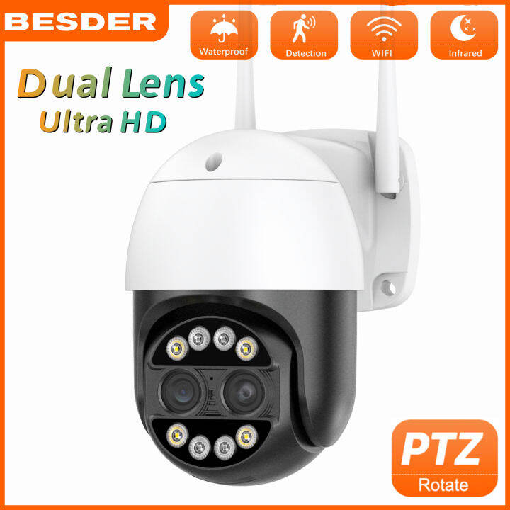 BESDER 8MP 4K IP WiFi Camera Security CCTV Camera Dual- Color Night ...