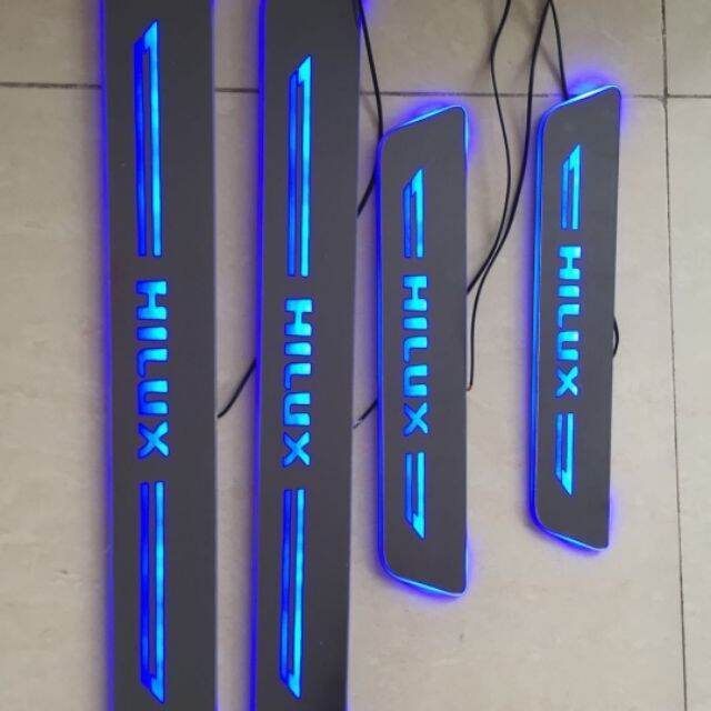 Toyota Hilux vigo revo moving led door scuff plates side step sill | Lazada