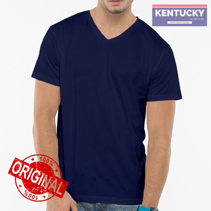 Kentucky Color Navy Blue T-Shirt V-Neck for Adult | Lazada PH