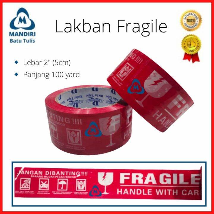 Lakban Fragile Fragil - Lakban Anti Pecah - Lakban Packing | Lazada ...