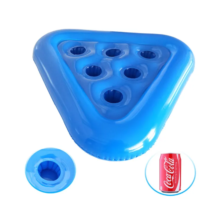 Triangle Inflatable Coaster Floating Beer Glass Holder Swimming Pool ...