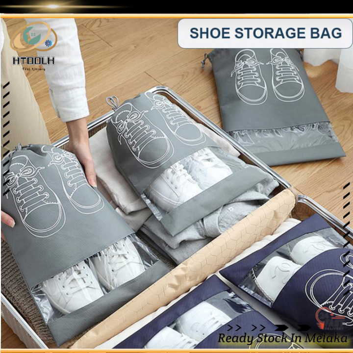 HTOOLH Shoes Storage Bags Drawstring Shoes Bags Closet Organizer Non ...
