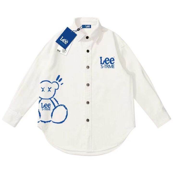 Lee strme แบรนด์ร่วมแบรนด์อินเทรนด์เสื้อแขนยาวผู้ชายฤดูใบไม้ร่วงระดับไฮ ...