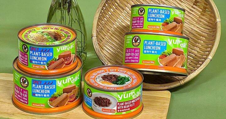 (Vegetarian) YUMEAT Plant Based Luncheon Meat Original / Spicy 360g ...