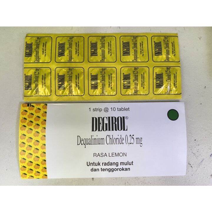 DEGIROL Tablet Hisap Rasa Lemon untuk Radang Tenggorokan ISI 10 TABLET PER STRIP | Lazada Indonesia