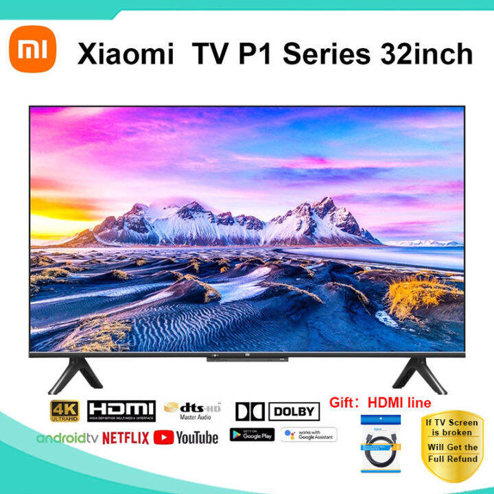 Xiaomi Mi TV P1 32” Android TV UHD 69Hz Display Supports Dolby Audio ...