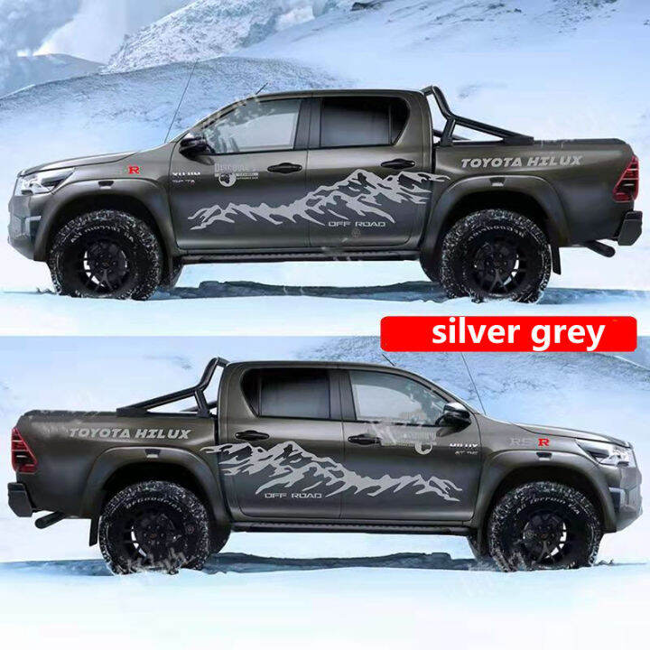 For Toyota Hilux Pickup Car Side Door Sticker Decal Styling Sticker ...