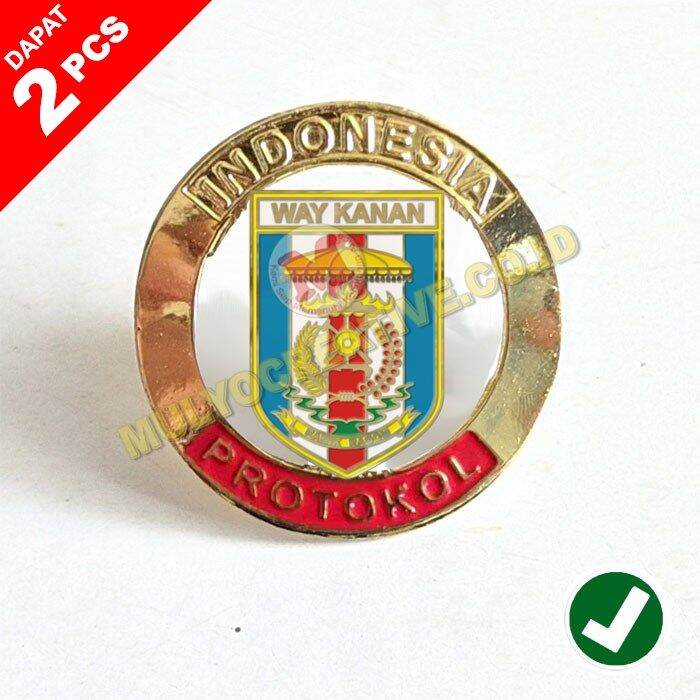 Pin Logo Daerah Protokol Pin Protokol Kabupaten Way Kanan Lencana ...