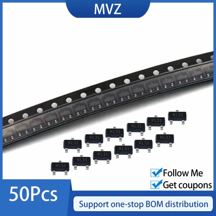 50Pcs SMD Dual Switching Diode Transistor BAS21 JS BAV99 A7 BAT 17 04W ...