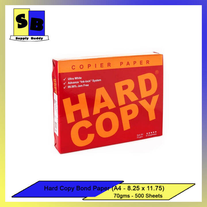 HARD COPY BOND PAPER (A4) 70gsm 500Sheets | Lazada PH