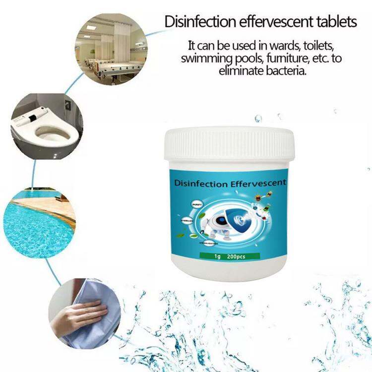 100pcs/200pcs Pool Cleaning Effervescent Chlorine Tablets Swimming Pool ...