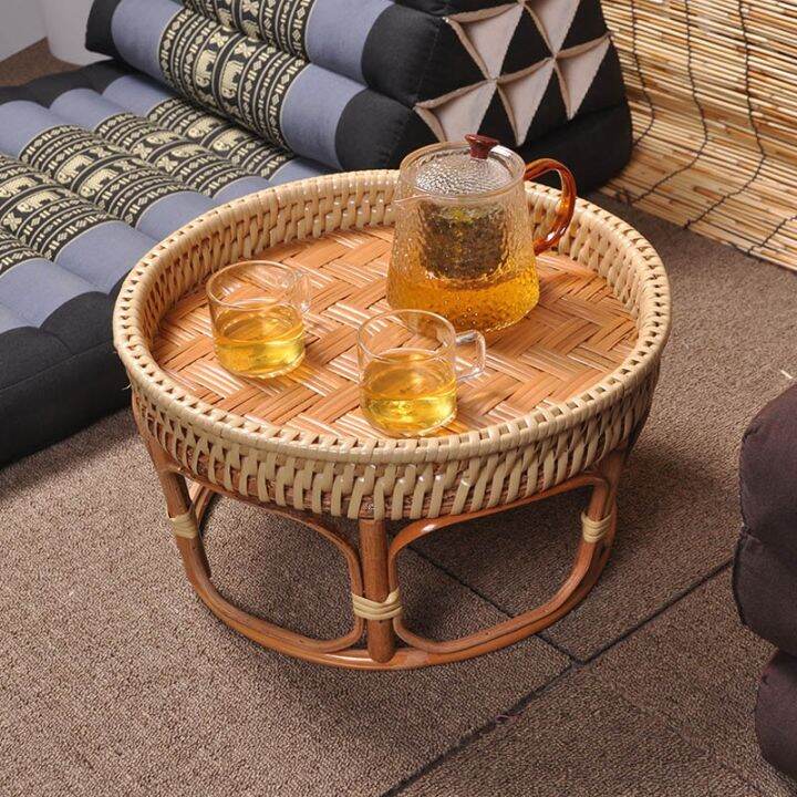 Thai rattan weaving ins Japanese style small coffee table bamboo tea ...