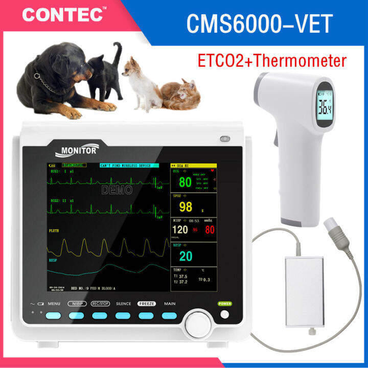 CONTEC CMS6000-VET Veterinary patient monitor ETCO2 Capnograph,Animal ...