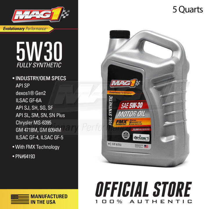 MAG 1 5W30 GM Dexos1 Licensed API SP Certified Fully Synthetic Car ...