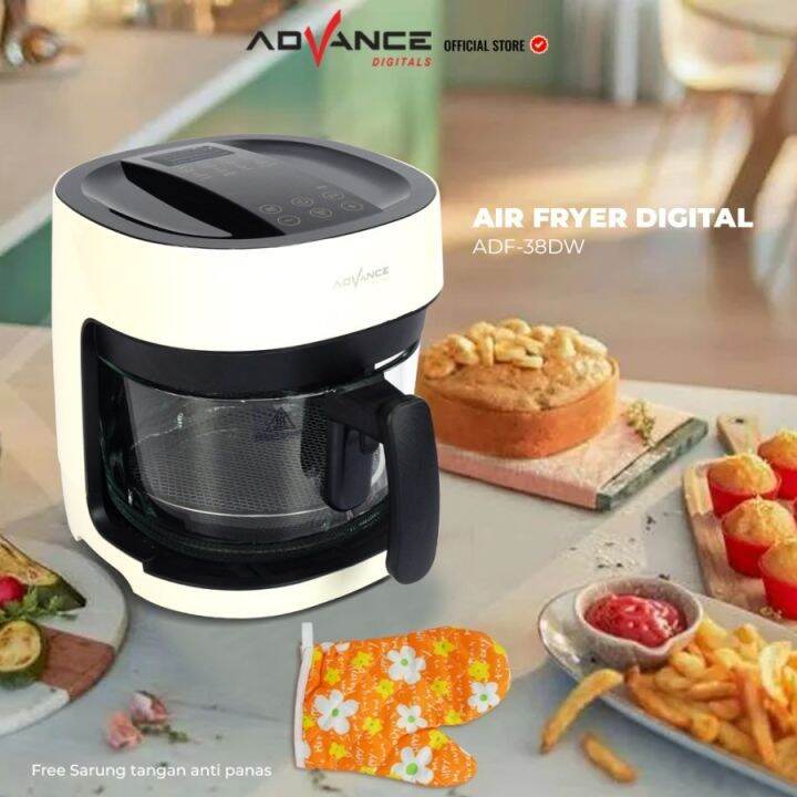 Advance Digital Air Fryer ADF-38DW 800 Watt Hemat Listrik Low Watt | Lazada Indonesia