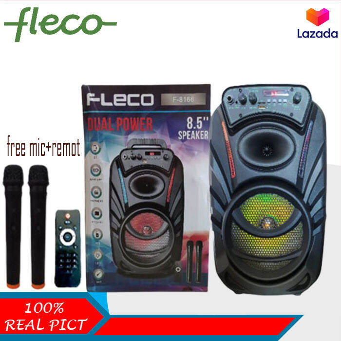 Fleco Speaker Karaoke/wireless speaker / Fleco F 8606 Dual Power 8.5 ...