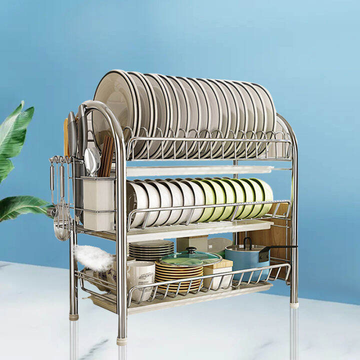 2/3 layer plating 304 stainless steel dish rack kitchen organizer ...