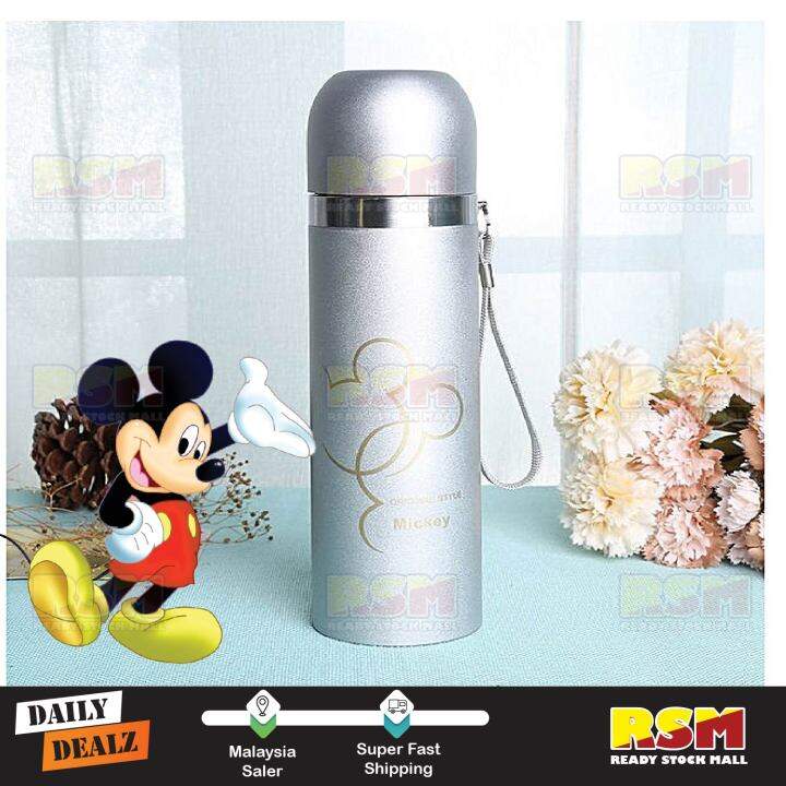 Stainless Steel Thermal Vacuum Flask Water Container Mickey Mouse 350ml ...