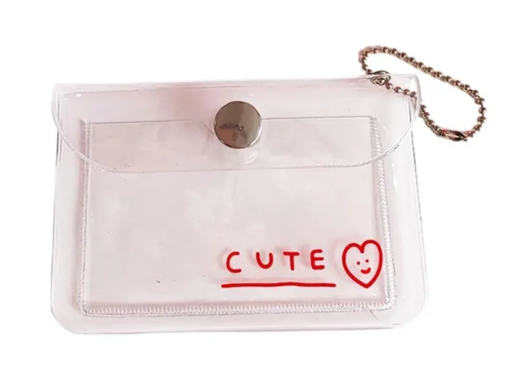 Transparent Waterproof PVC Business Card Holder Mini Wallet Girls Coin ...
