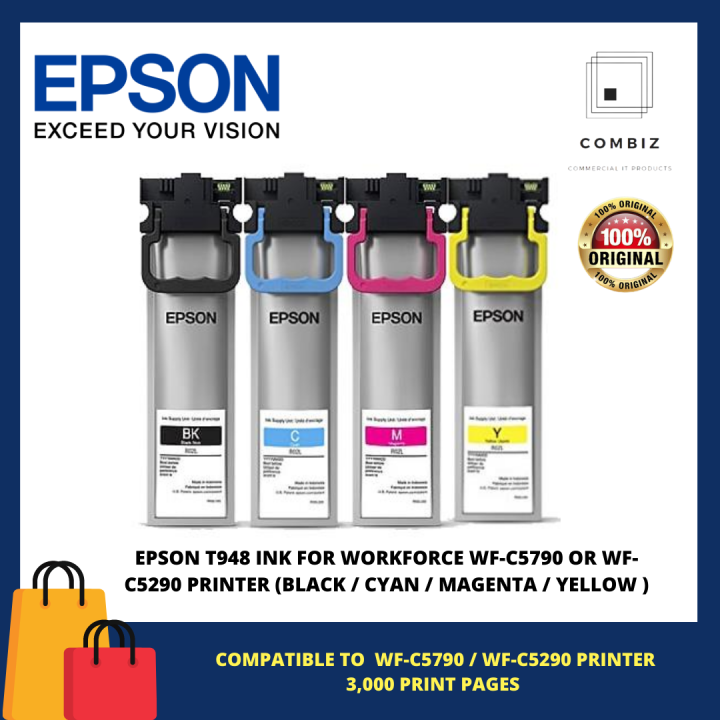Epson T948 ink for Workforce WF-C5790 or WF-C5290 printer (P/N ...