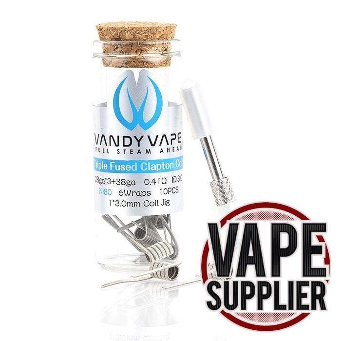 VANDY VAPE WIRE TRIPLE FUSED CLAPTON COIL 28GAx3 38GA 0.41OHM ID:3.0 ...