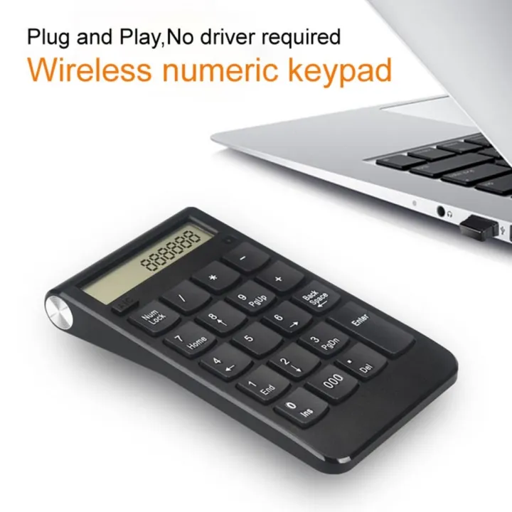 Numpad Keyboard Sensitive Rechargeable Dual Modes Display Screen 2.4G ...