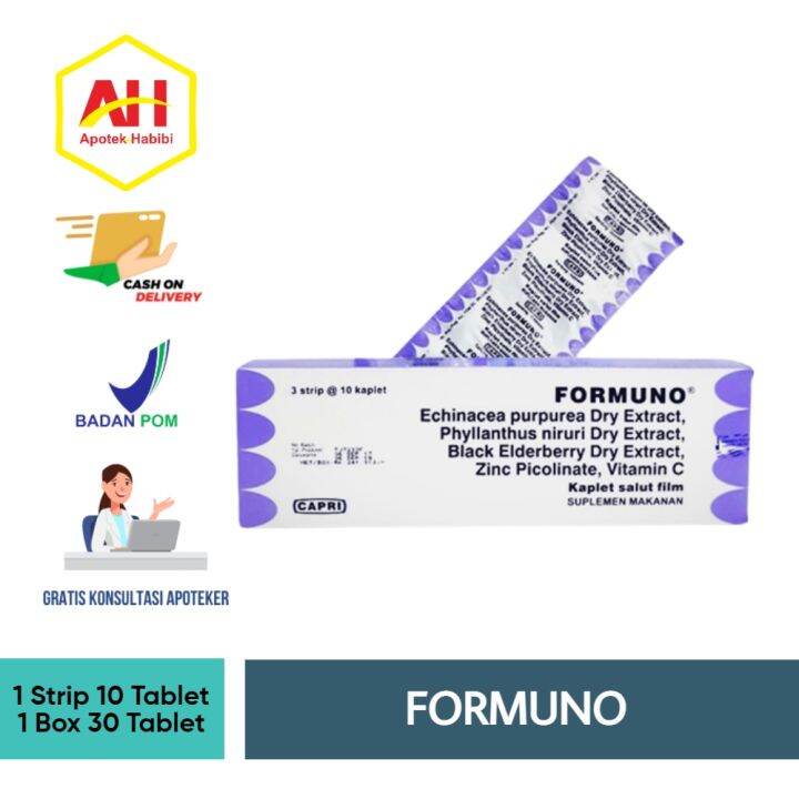 Formuno 1 Strip isi 10 kaplet Obat Formuno Obat Pormuno Obat Vitamin ...