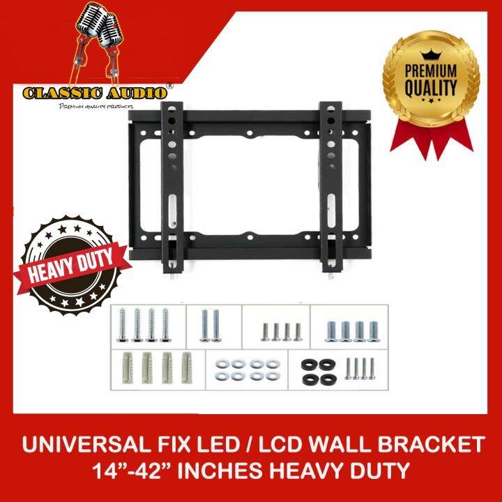 UNIVERSAL FIXED TILTED 14 -42 ADJUSTABLE LED LCD PDP FLAT PANEL TV WALL ...