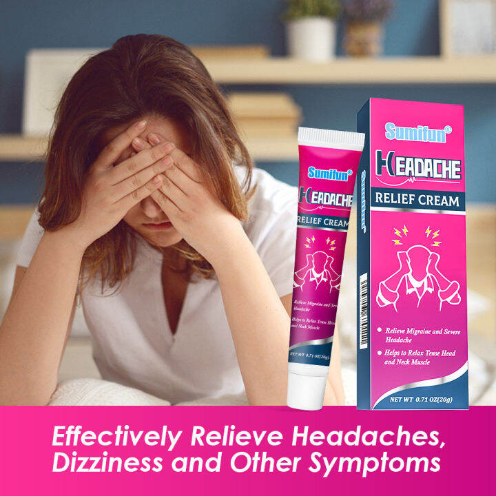 Sumifun Headache Relief Cream Herbal Migraine Medical Soothing ...