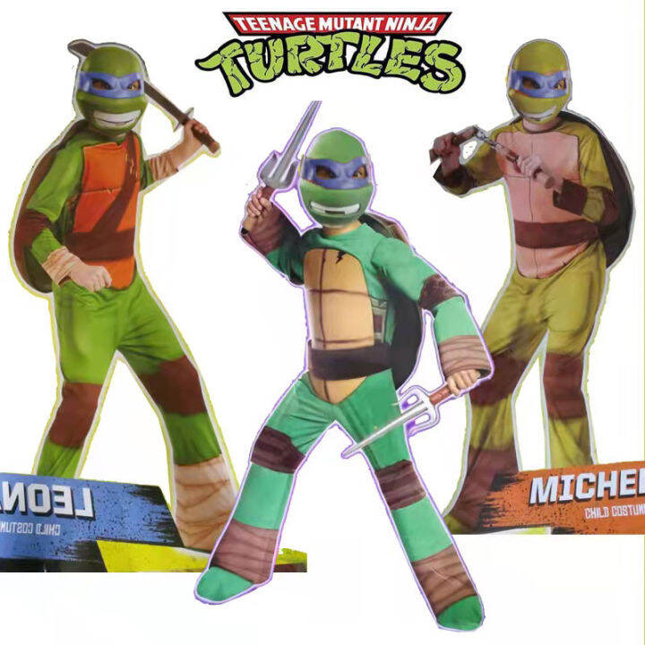 （HOT）Teenage Mutant Ninja Turtles Kids Cosplay Costume Props Cos Dress ...