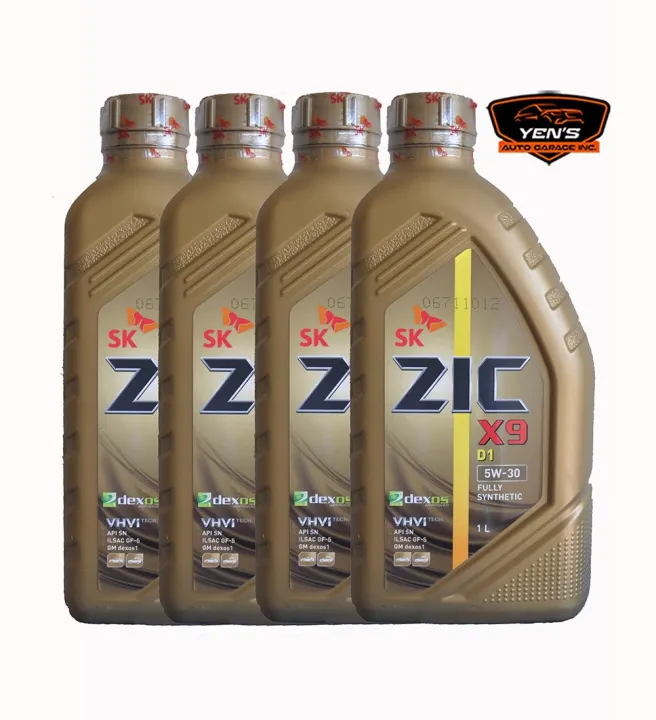SK ZIC X9 D1 (Dexos 1) 5W30 100% Fully Synthetic Engine Oil (1 Liter) Bundle of 4 | Lazada PH