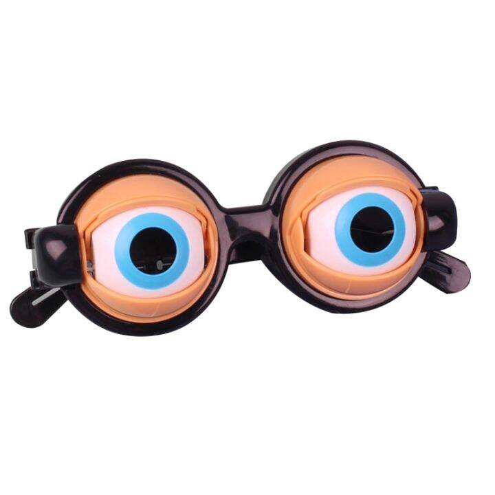 Funny Prank Glasses Toys Horror Eyeball Dropping Glasses Crazy Eyes Toy For Halloween Chrismas