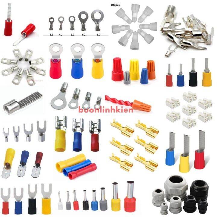 Đầu cos dây điện chữ Y SNB 2-5, đầu cos chỉa bấm nối dây 1.5-2.5 mm ...