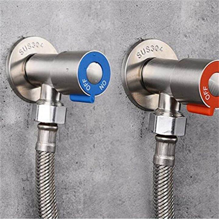 304 Stainless Steel Triangle Valve Cold Hot Water Stop Valve Copper ...
